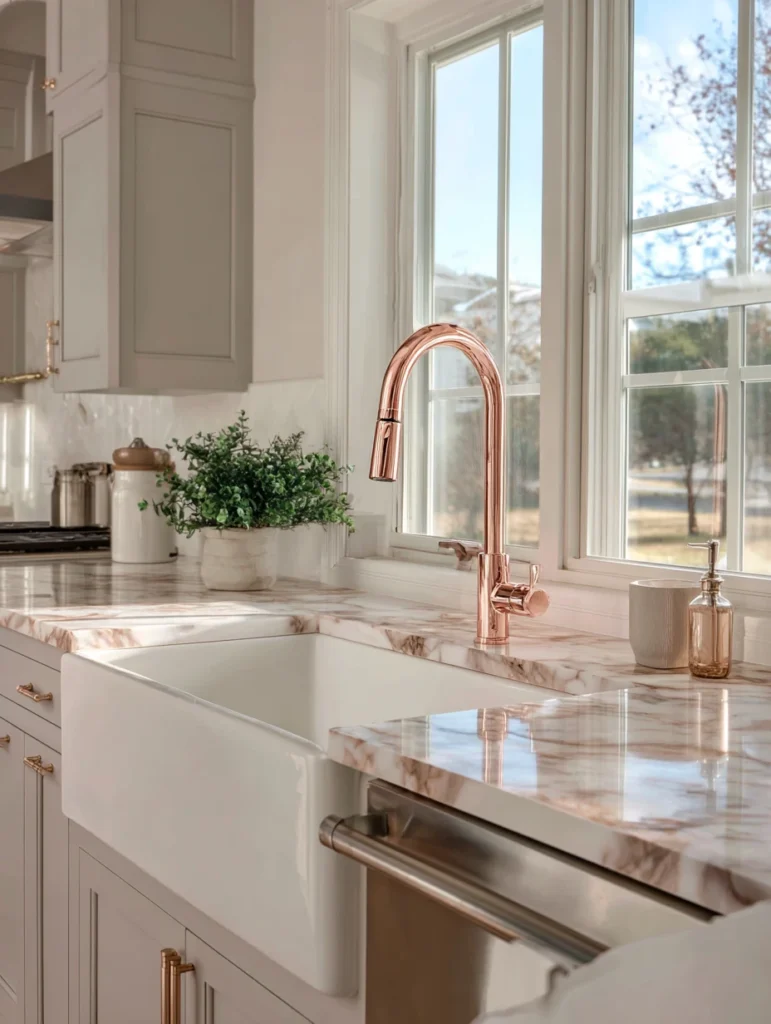 21 Chic Rose Gold Kitchen Ideas For A Softer Space