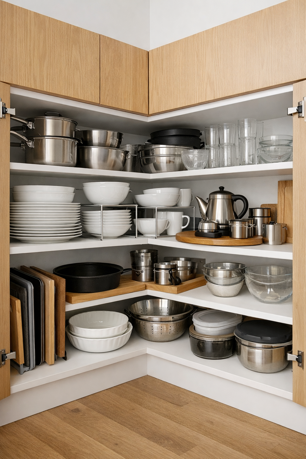 21 Smart Corner Kitchen Cabinet Ideas To Maximize Space & Storage